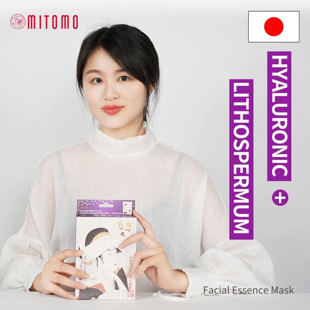 MITOMO Hyaluronic Acid & Lithospermum Essence Mask - Japanese Beauty ...